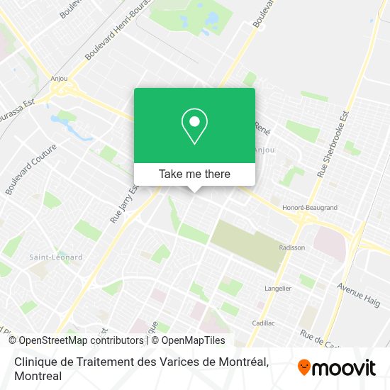 How to Get to Clinique de Traitement des Varices de Montréal in Anjou ...