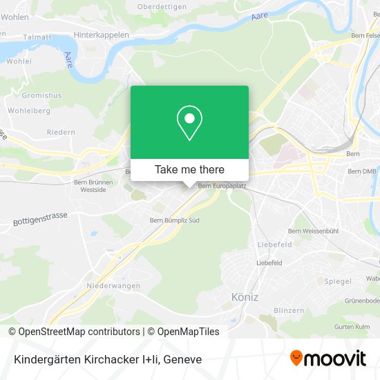 How to get to Kindergärten Kirchacker I+Ii in Geneve by bus or train?
