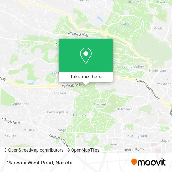How to Get to Manyani West Road in Parklands/Westlands by Bus?