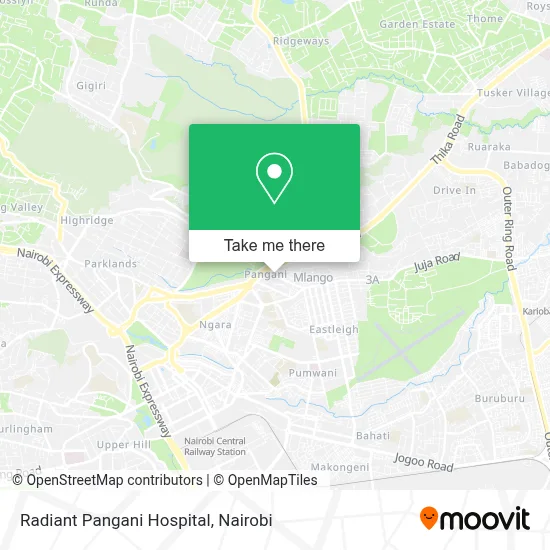 How to Get to Radiant Pangani Hospital in Kasarani by Bus?