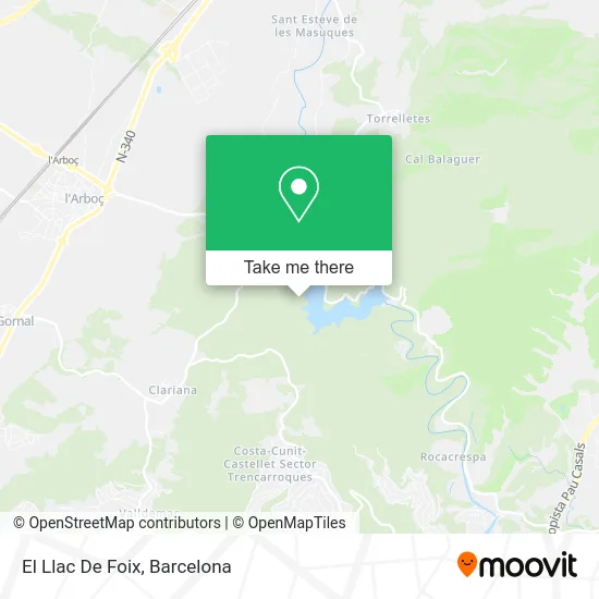 How to Get to El Llac De Foix in Castellet I La Gornal by Bus or Train?