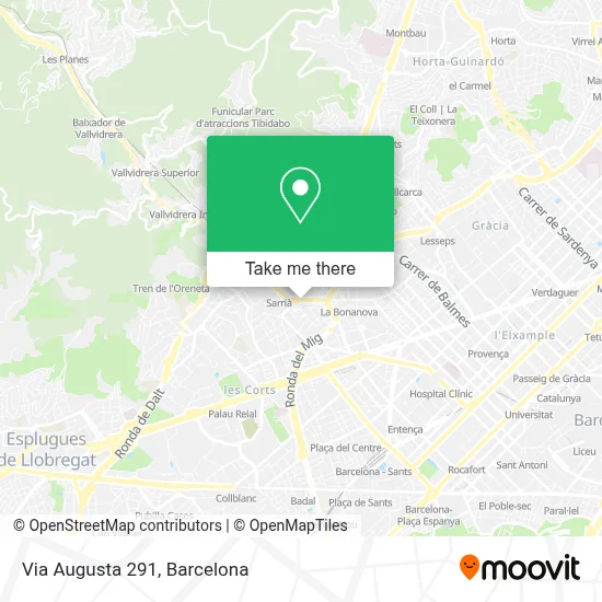 How to Get to Via Augusta 291 in Barcelona by Bus, Metro or Train?