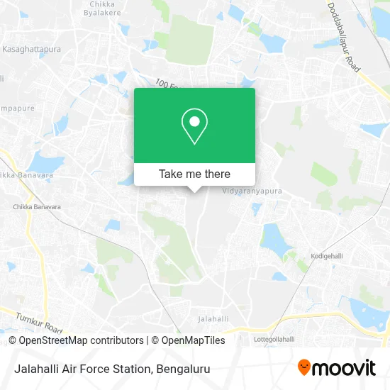 How to Get to Jalahalli Air Force Station in Bengaluru by Bus or Metro?
