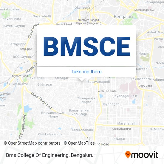 How to Get to Bms College Of Engineering in Basavanagudi by Bus or Metro?