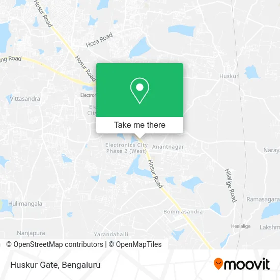 How to Get to Huskur Gate in Bengaluru by Bus or Metro?