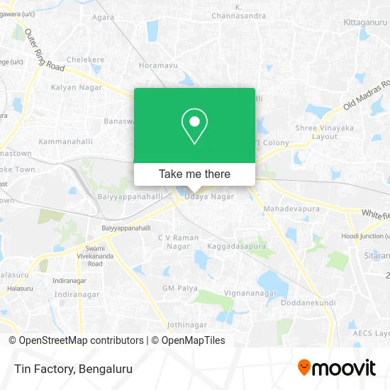 How to Get to Tin Factory in Bengaluru by Bus or Metro?