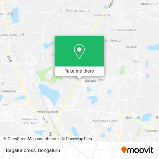 How to Get to Bagalur cross in Bengaluru by Bus?