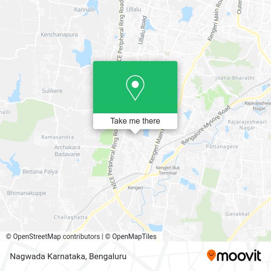 How to get to Nagwada Karnataka in Bengaluru by bus or metro?