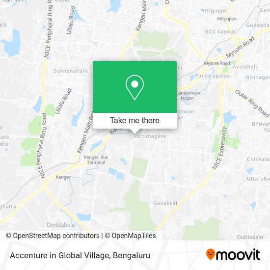 How to Get to Accenture in Global Village in Bengaluru by Bus or Metro?