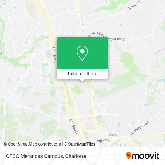 How to Get to CPCC Merancas Campus in Huntersville by Bus?