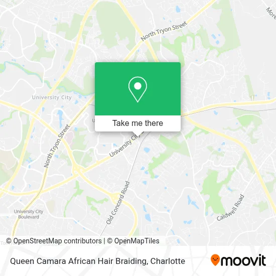 ¿Cómo llegar a Queen Camara African Hair Braiding en Charlotte en autobús?