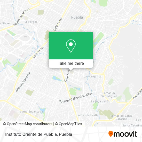 ¿Cómo llegar a Instituto Oriente de Puebla en San Andrés Cholula en ...