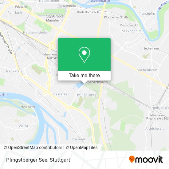 How to get to Pfingstberger See in Stuttgart by train, bus or light rail?