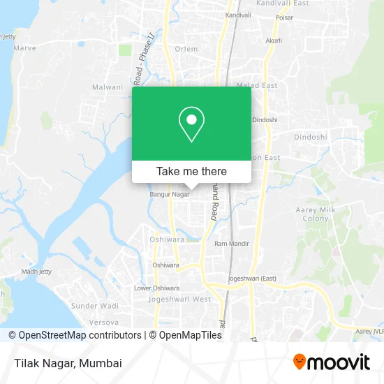 How to Get to Tilak Nagar in Goregaon by Bus, Train or Metro?