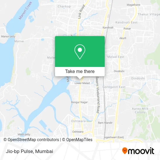 How to Get to Jio-bp pulse in Malad West by Bus, Metro or Train?