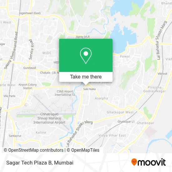 How to Get to Sagar Tech Plaza B in Andheri East by Bus, Metro or Train?