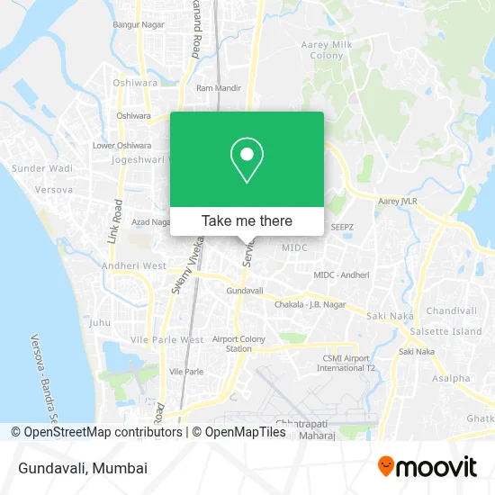 How to Get to Gundavali in Andheri East by Bus, Metro or Train?
