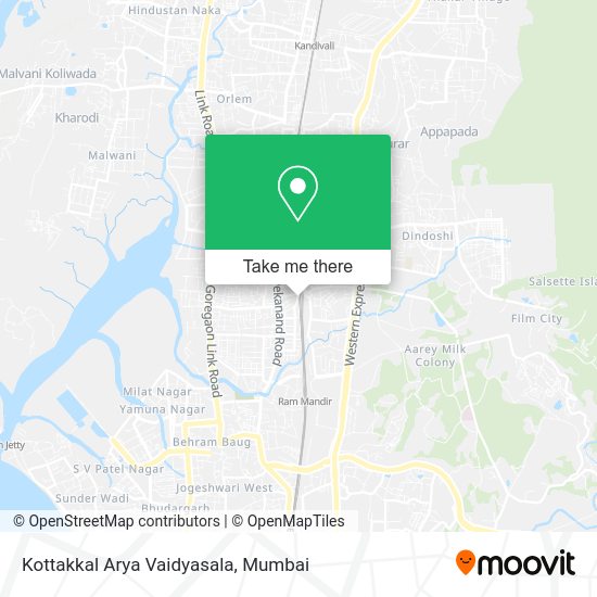 How to get to Kottakkal Arya Vaidyasala in Goregaon by bus, train or metro?