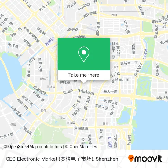 How to Get to SEG Electronic Market (赛格电子市场) in 南山区 by Bus or Metro?