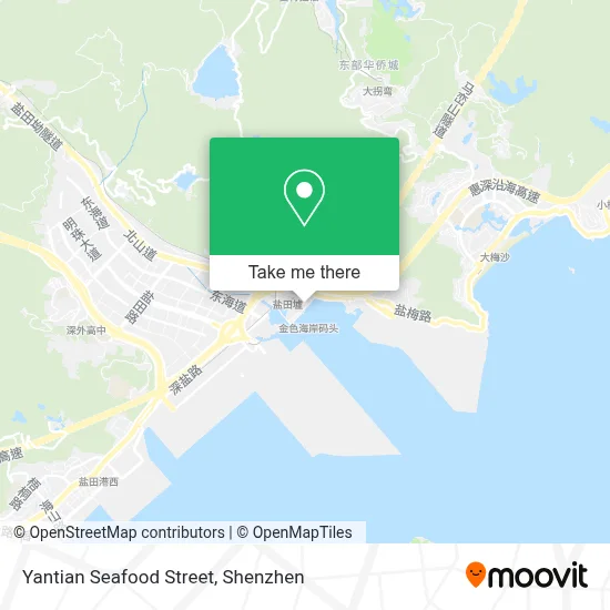 How to Get to Yantian Seafood Street in Yantian District by Bus or Metro?