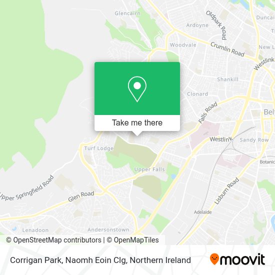 How to Get to Corrigan Park, Naomh Eoin Clg in Belfast by Bus?