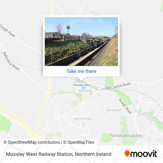 How to Get to Mossley West Railway Station in Newtownabbey by Bus?