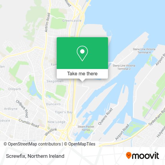 How to get to Screwfix in Belfast by bus?
