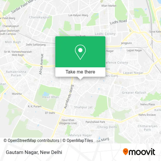 How to Get to Gautam Nagar in Delhi by Bus, Metro or Train?