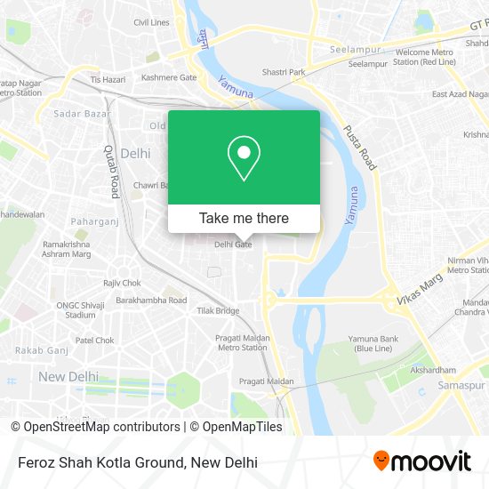 How to Get to Feroz Shah Kotla Ground in Delhi by Bus, Metro or Train?