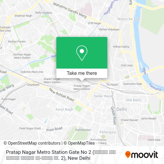How to get to Pratap Nagar Metro Station Gate No 2 (प्रताप नगर मेट्रो स्टेशन के-द्वार सं. 2) in ...