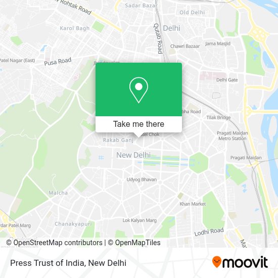 How to Get to Press Trust Of India - Pti in Delhi by Bus, Metro or Train?