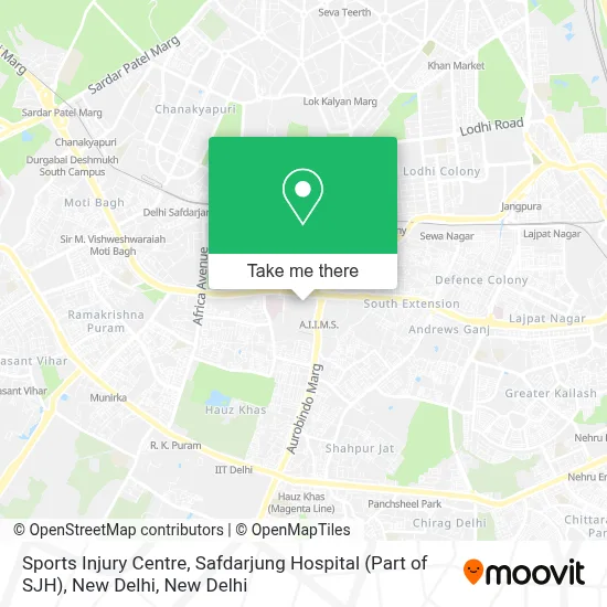 How to Get to Sports Injury Centre, Safdarjung Hospital (Part Of Sjh ...