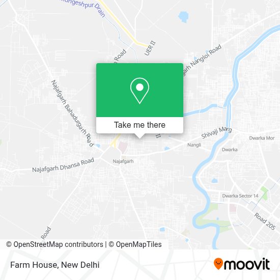How to get to Farm House in Delhi by bus or metro?