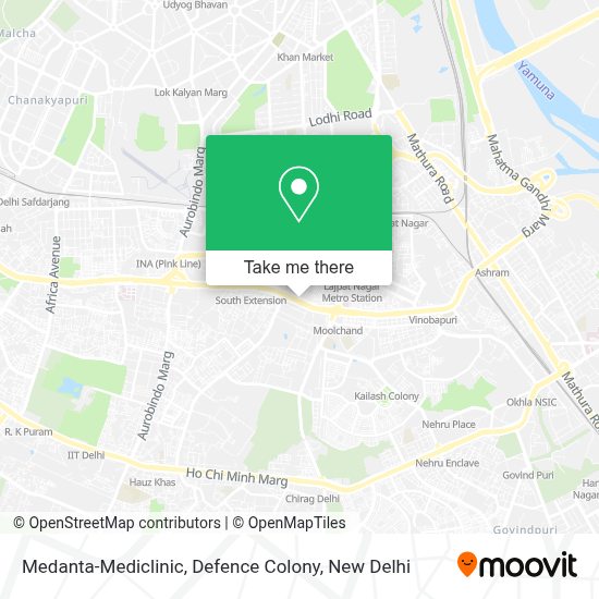 How to Get to Medanta-Mediclinic, Defence Colony in Delhi by Bus, Metro ...