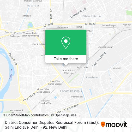 How to Get to District Consumer Disputes Redressal Forum (East), Saini ...
