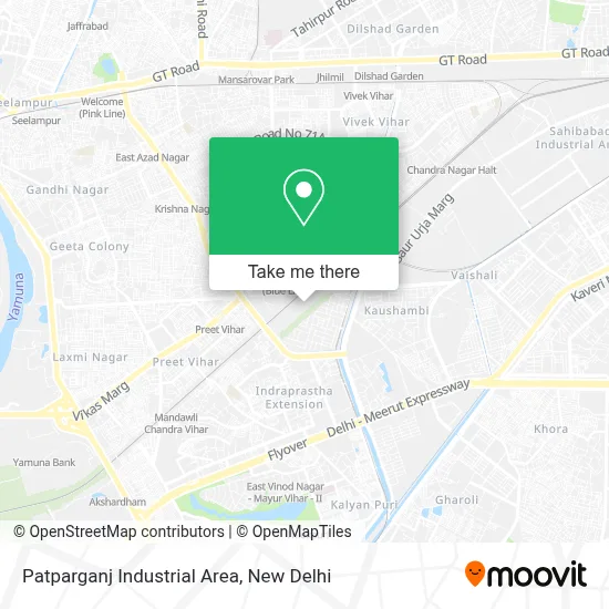 How to Get to Patparganj Industrial Area in Delhi by Bus, Metro or Train?