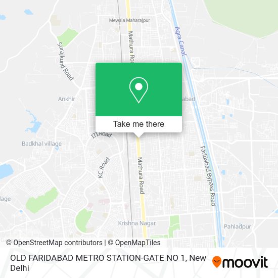 How to get to OLD FARIDABAD METRO STATION-GATE NO 1 in Faridabad by bus ...