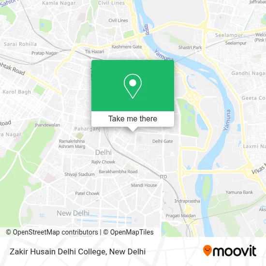 How to Get to Zakir Husain Delhi College by Bus, Metro or Train?