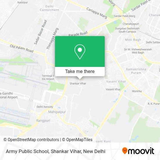 How to Get to Army Public School, Shankar Vihar in Delhi by Metro or Bus?