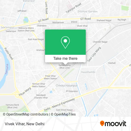 How to Get to Vivek Vihar in Delhi by Metro, Bus or Train?