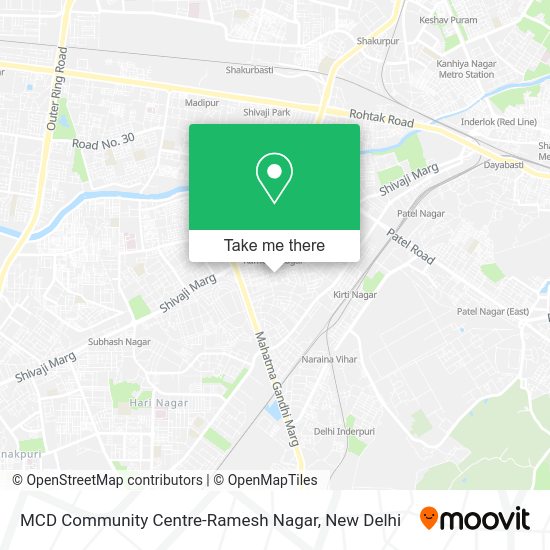 How to Get to MCD Community Centre-Ramesh Nagar in Delhi by Bus, Metro ...