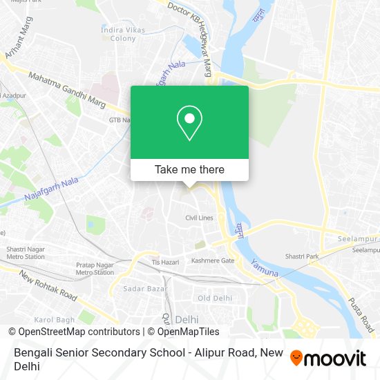 How to get to Bengali senior secondary school- Alipur Road in Delhi by ...