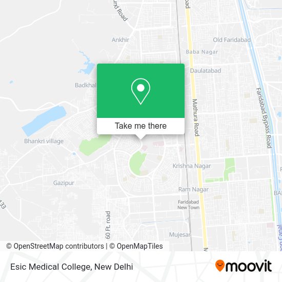 How to Get to Esic Medical College in Faridabad by Bus or Metro?