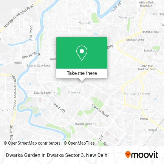 How to Get to Dwarka Garden in Dwarka Sector 3 in Delhi by Bus or Metro?
