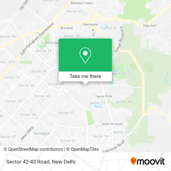 How to Get to Sector 42-43 Road in Gurgaon by Bus or Metro?