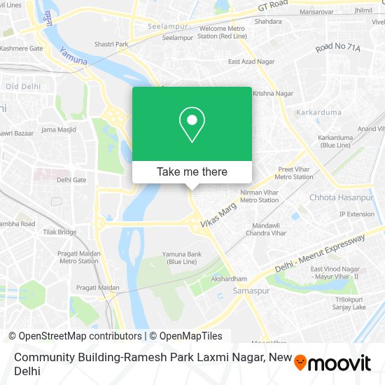 How to Get to Samudayik Bhawan-Ramesh Park Laxmi Nagar in Delhi by Bus ...