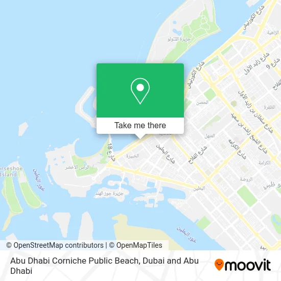 How to Get to Abu Dhabi Corniche Public Beach by Bus?