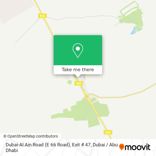 How to Get to Dubai-Al Ain Road (E 66 Road), Exit # 47 by Bus or Metro?
