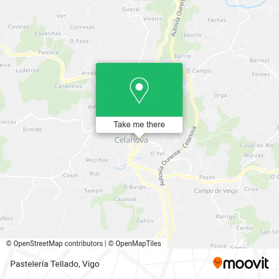 How to Get to Pastelería Tellado in Celanova by Bus?