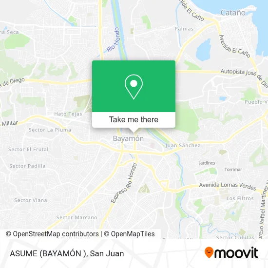¿Cómo llegar a ASUME (BAYAMÓN ) en Juan Sánchez en autobús o tren?